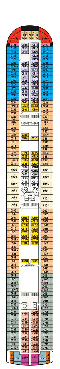 Diamond Princess Deck plan & cabin plan