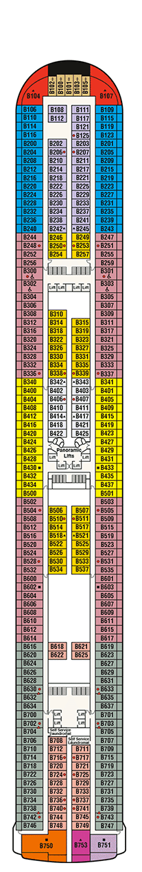 Diamond Princess Deck plan & cabin plan