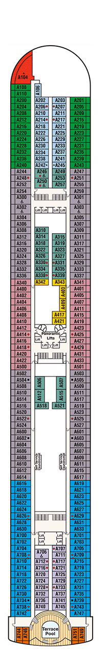 Diamond Princess Deck plan & cabin plan