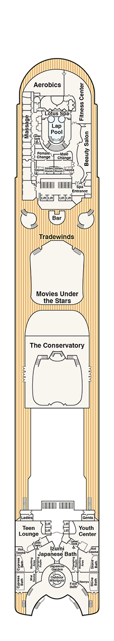 Diamond Princess Deck plan & cabin plan