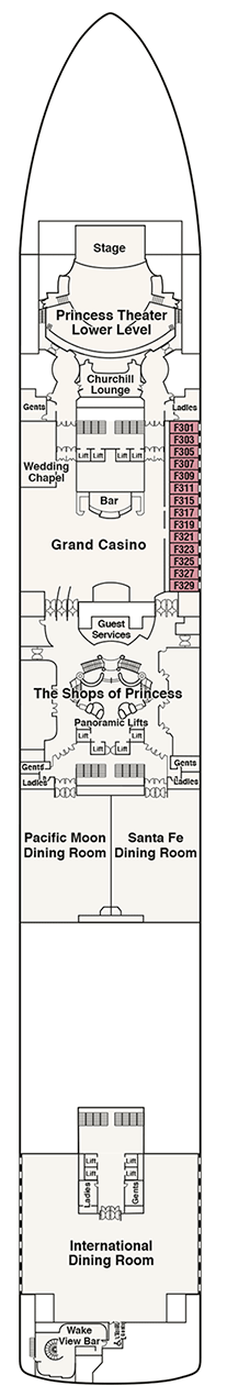 Diamond Princess Deck plan & cabin plan