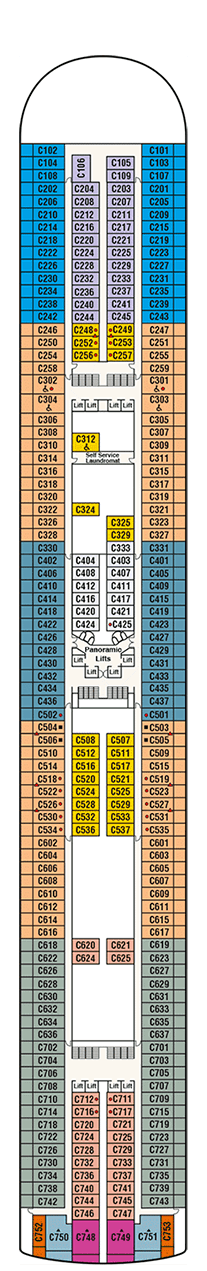 Emerald Princess Deck plan & cabin plan