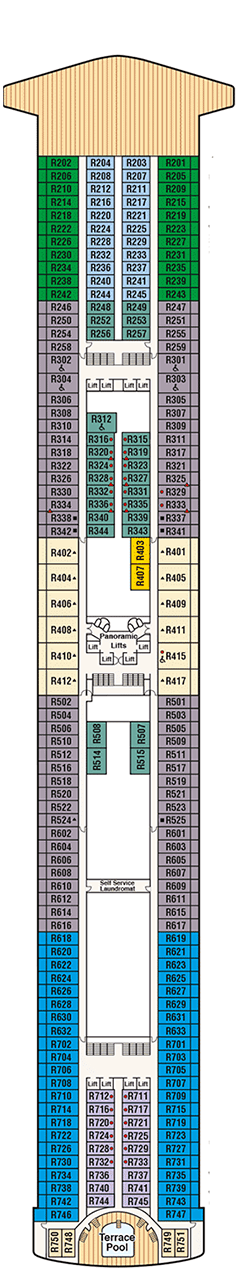 Emerald Princess Deck plan & cabin plan