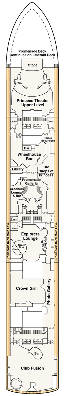 Emerald Princess Deck plan & cabin plan