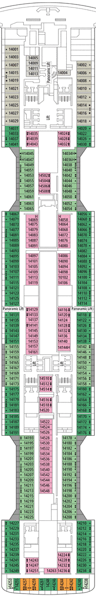 MSC Euribia Deck plan & cabin plan