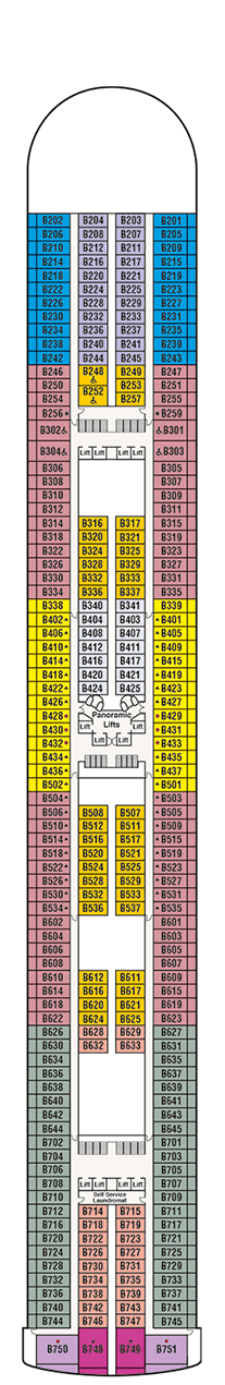 Grand Princess Deck plan & cabin plan