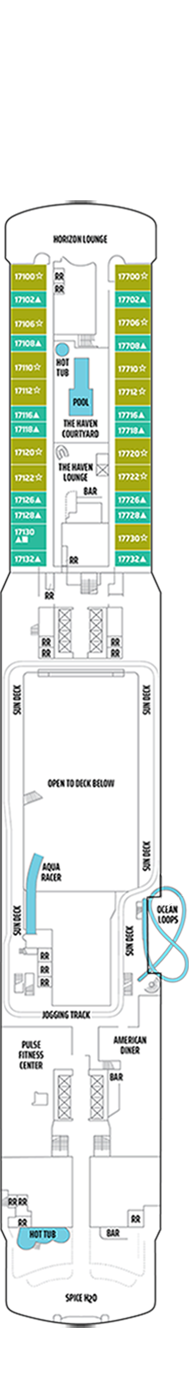 Norwegian Joy Deck plan & cabin plan