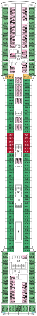 MSC Magnifica Deck plan & cabin plan