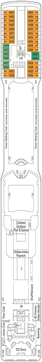 MSC Magnifica Deck plan & cabin plan