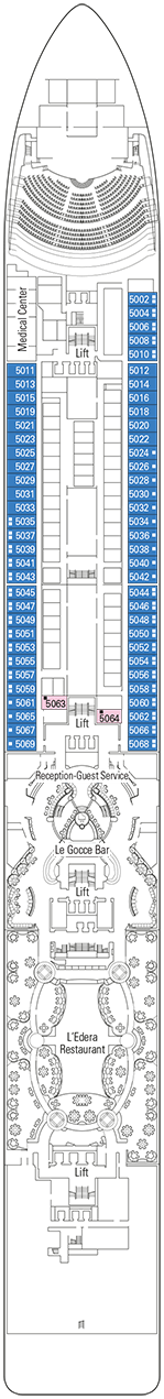 MSC Magnifica Deck plan & cabin plan