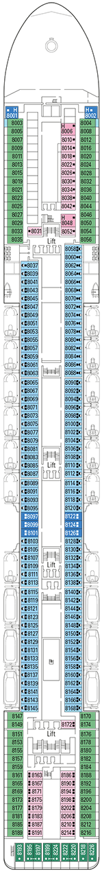 MSC Magnifica Deck plan & cabin plan