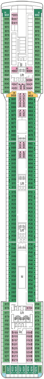 MSC Magnifica Deck plan & cabin plan