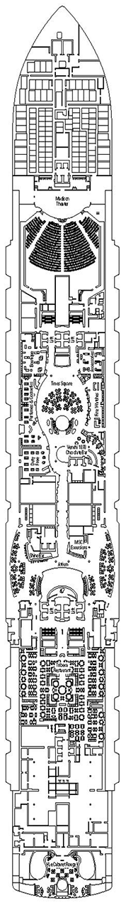 MSC Seashore Deck plan & cabin plan