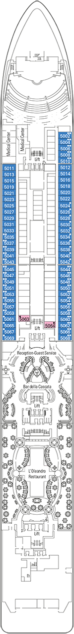 MSC Musica Deck plan & cabin plan