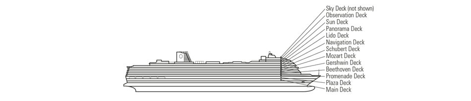 Nieuw Statendam Deck plan & cabin plan