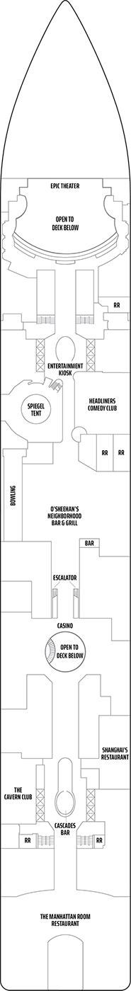 Norwegian Epic Deck plan & cabin plan