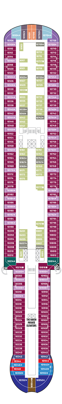 Norwegian Prima Deck plan & cabin plan