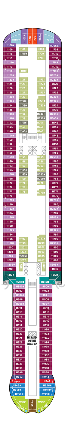 Norwegian Prima Deck plan & cabin plan