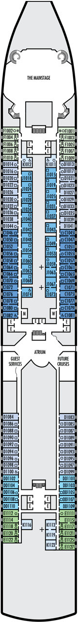 MS Oosterdam Deck plan & cabin plan