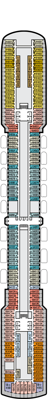 MS Oosterdam Deck plan & cabin plan