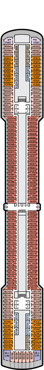 MS Oosterdam Deck plan & cabin plan