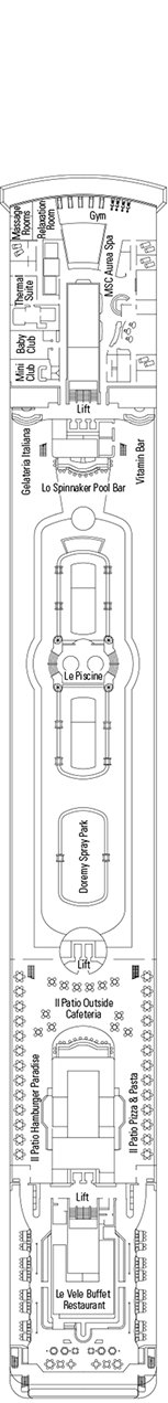 MSC Opera Deck plan & cabin plan