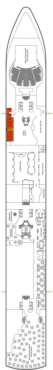 Queen Victoria Deck plan & cabin plan