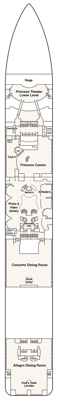 Regal Princess Deck plan & cabin plan
