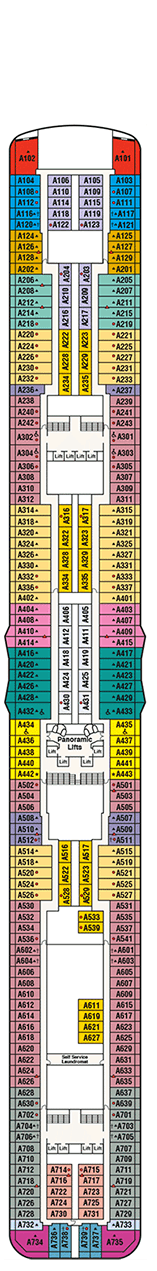 Royal Princess Deck plan & cabin plan