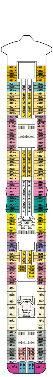 Royal Princess Deck plan & cabin plan