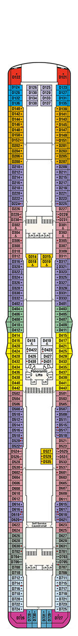 Royal Princess Deck plan & cabin plan