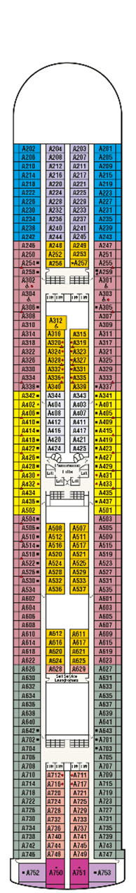 Ruby Princess Deck plan & cabin plan