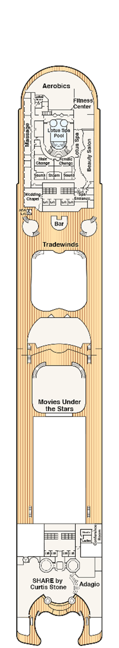 Ruby Princess Deck plan & cabin plan