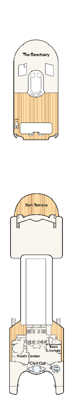 Ruby Princess Deck plan & cabin plan