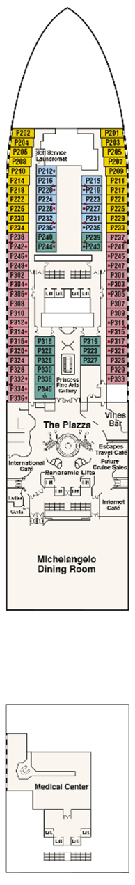 Ruby Princess Deck plan & cabin plan