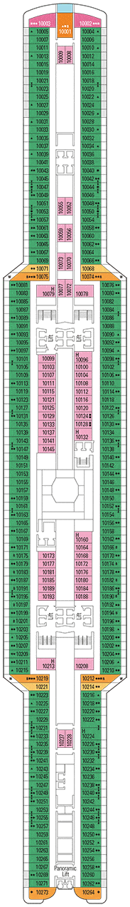 MSC Seaside Deck plan & cabin plan