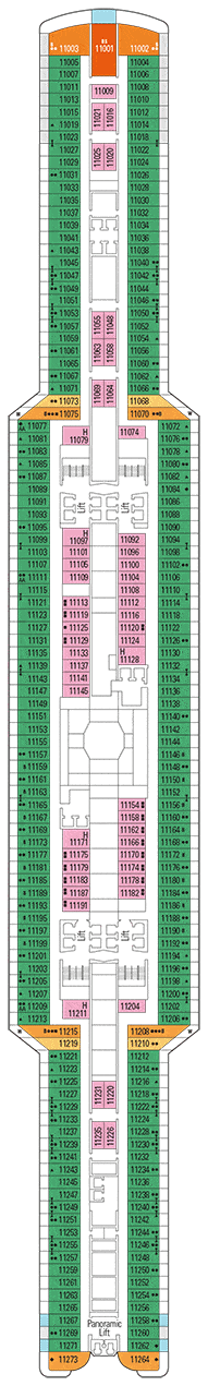MSC Seaside Deck plan & cabin plan