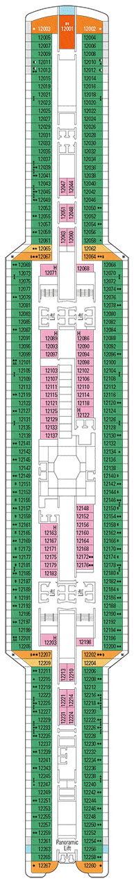 MSC Seaside Deck plan & cabin plan