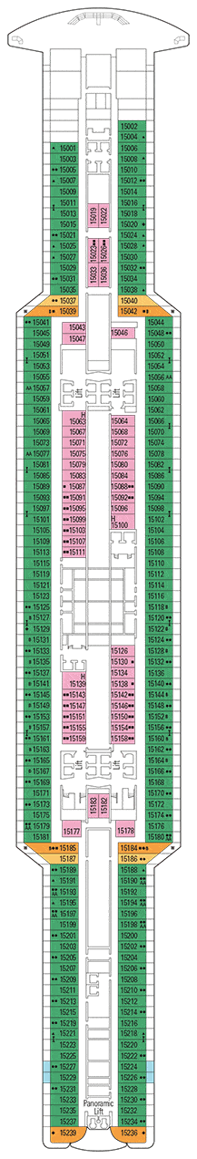 MSC Seaside Deck plan & cabin plan