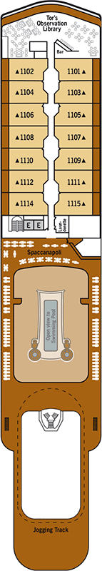 Silver Muse Deck plan & cabin plan