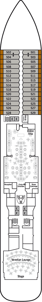 Silver Muse Deck plan & cabin plan