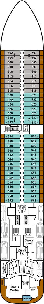 Silver Muse Deck plan & cabin plan
