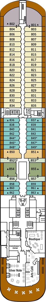 Silver Spirit Deck plan & cabin plan