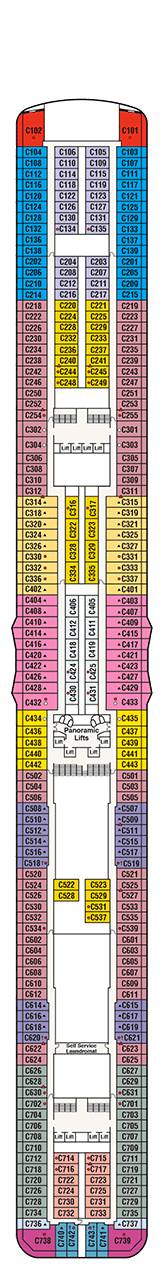 Sky Princess Deck plan & cabin plan
