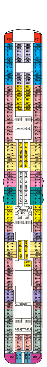Sky Princess Deck plan & cabin plan