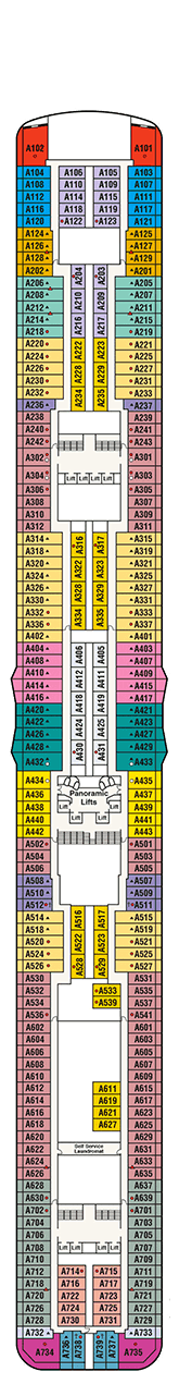Sky Princess Deck plan & cabin plan