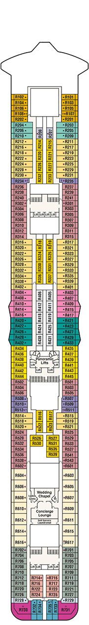Sky Princess Deck plan & cabin plan