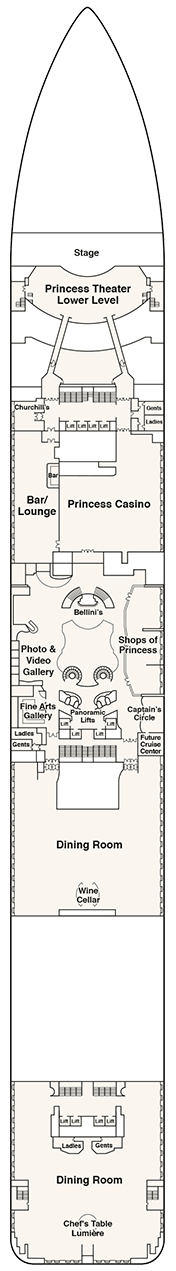 Sky Princess Deck plan & cabin plan