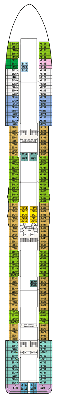 Sky Princess Deck plan & cabin plan