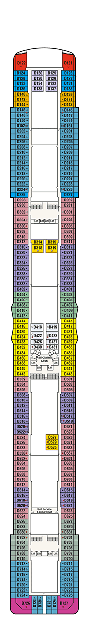 Sky Princess Deck plan & cabin plan
